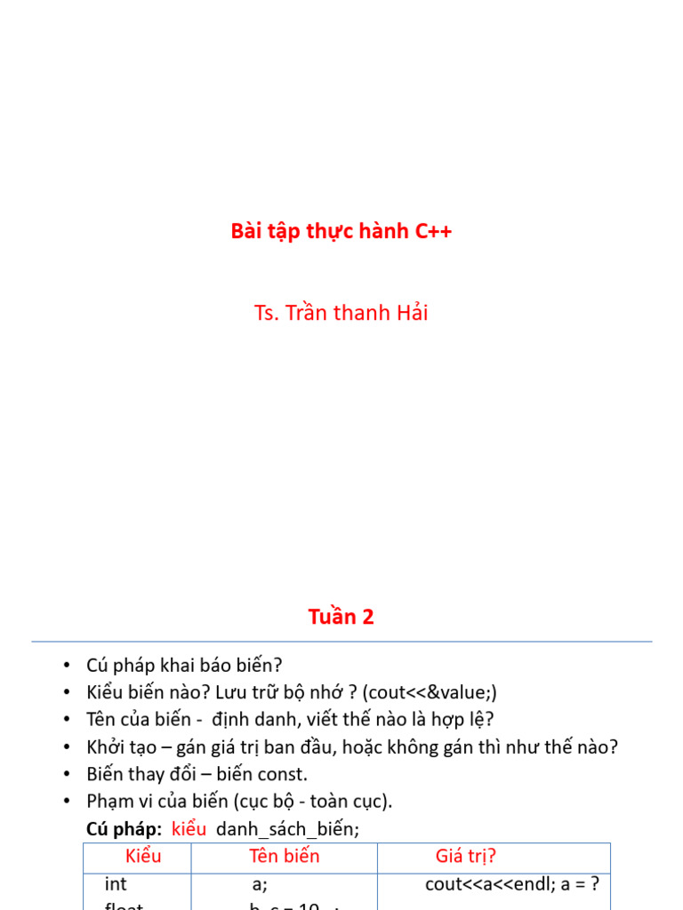 Tuan2 Baitap - Nhap.mon - Lap.trinh | PDF