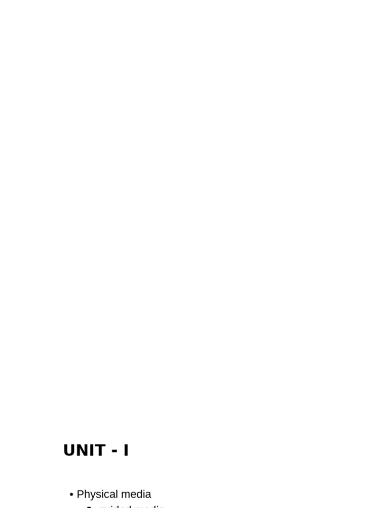 Unit1 CN Physicalmedia | PDF | Transmission Medium | Computer Network