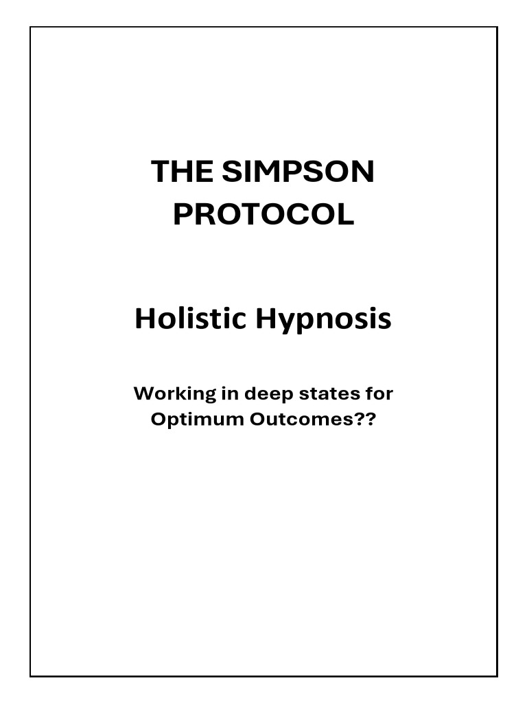 Simpson Protocol BOOK (2024) | PDF | Hypnosis | Mind