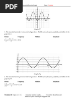 Sine and Cosine Function Values Worksheet | PDF | Trigonometric ...