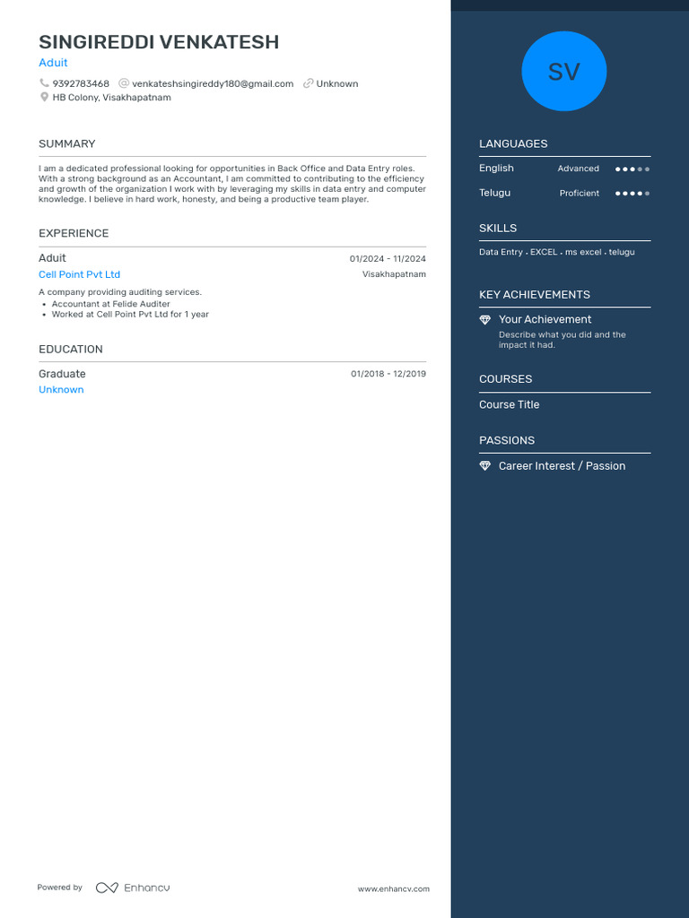 Singireddi Venkatesh Resume | PDF