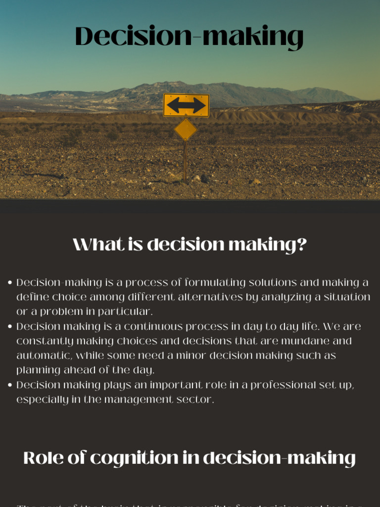 Understanding Decision-Making Processes | PDF | Decision Making | Brain