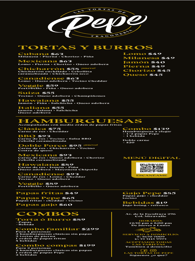 Menu Tortas Pepe 2022 Dig | PDF