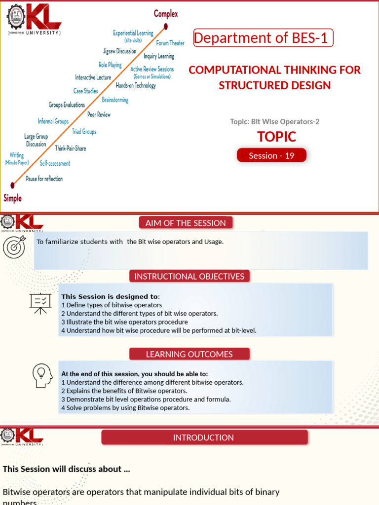 Session 19 Ppt Bitwise Operators2 | PDF | Integer (Computer Science) | Computer Engineering
