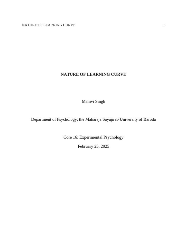 Understanding Learning Curves in Psychology | PDF | Learning | Motivational