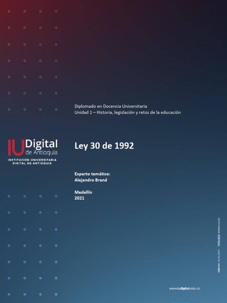 Ley 30 Educacion | PDF