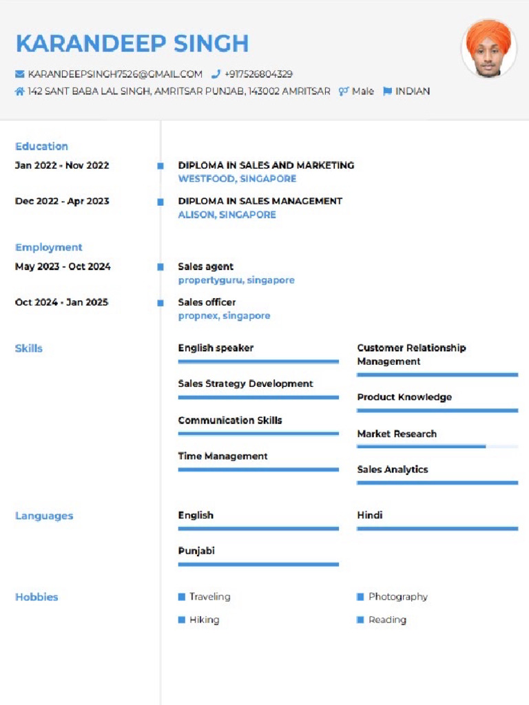 Karandeep Singh CV | PDF