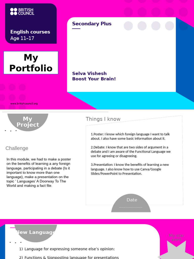 Selva Vishesh - Project Portfolio Secondary Plus-Boost Your Brain! | PDF