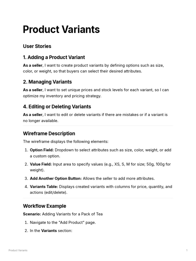 _Product_Variants | PDF