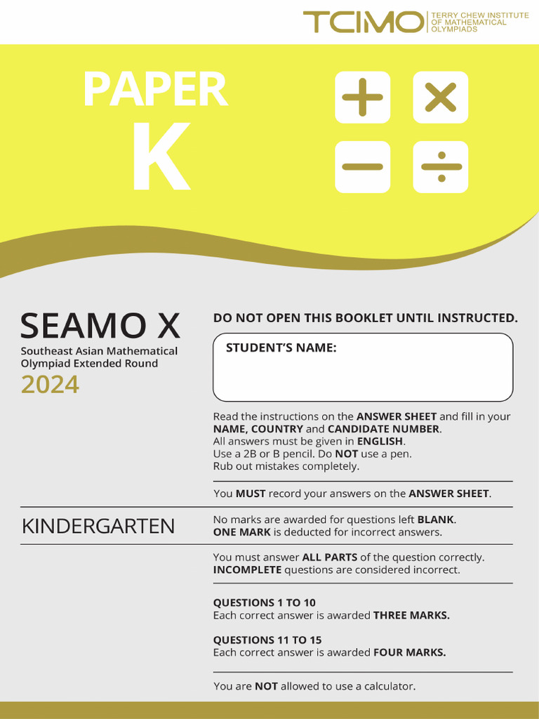 SEAMO X Paper K 2024 | PDF