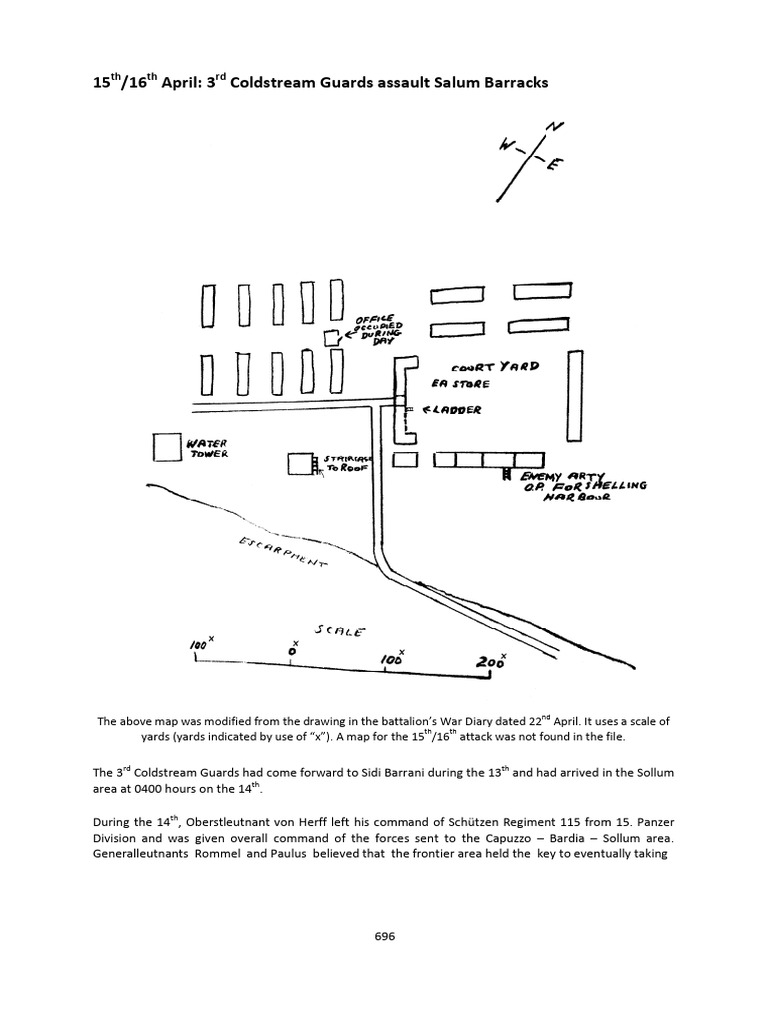 Salum Barracks Assault by 3rd Coldstream Guards | PDF | Military ...