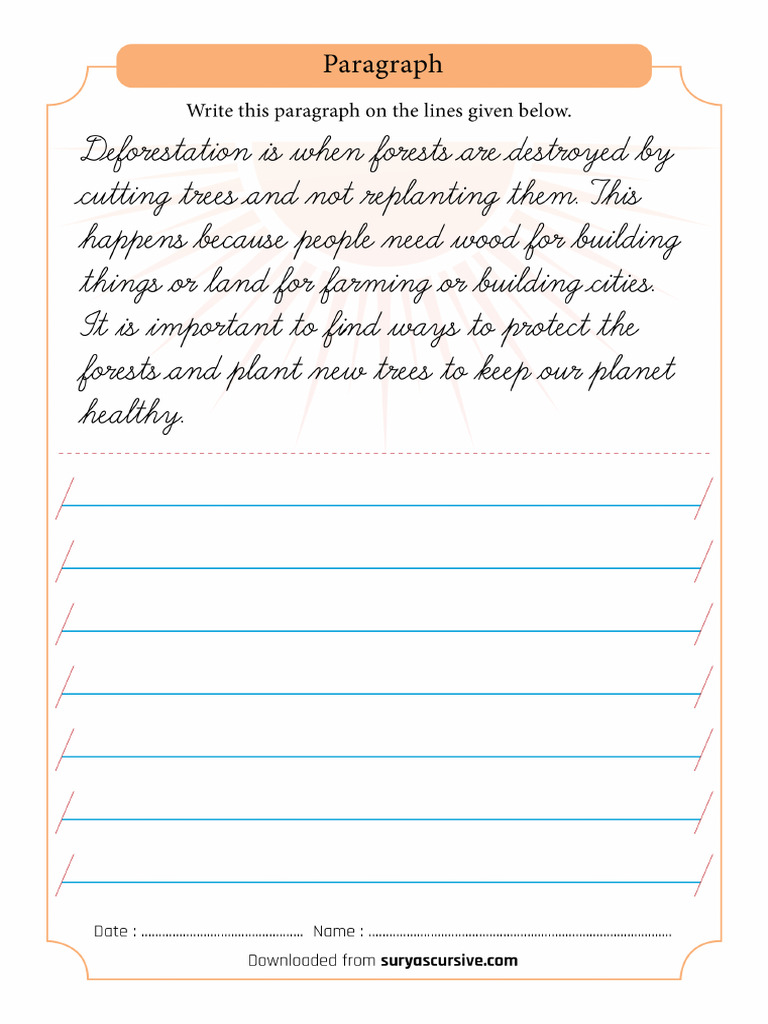 1L Cursive para Deforestration | PDF