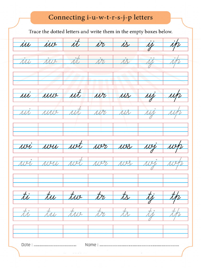 Cursive Connecting Letters 2 | PDF