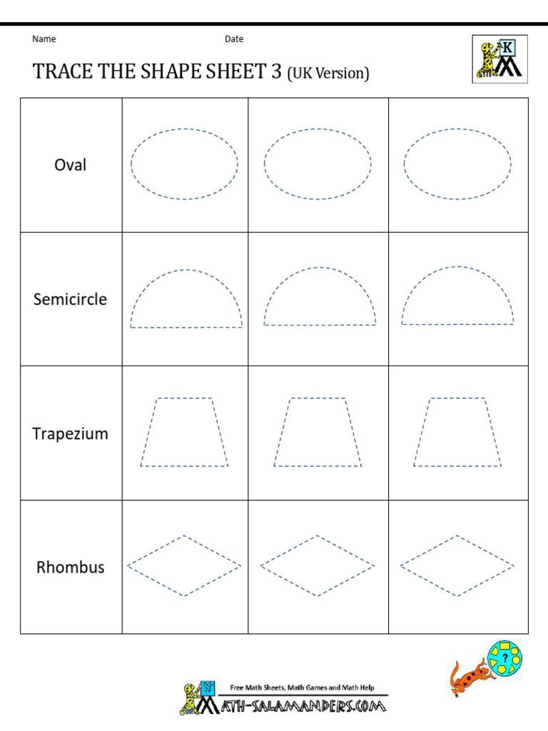 Trace the Shape 3uk | PDF