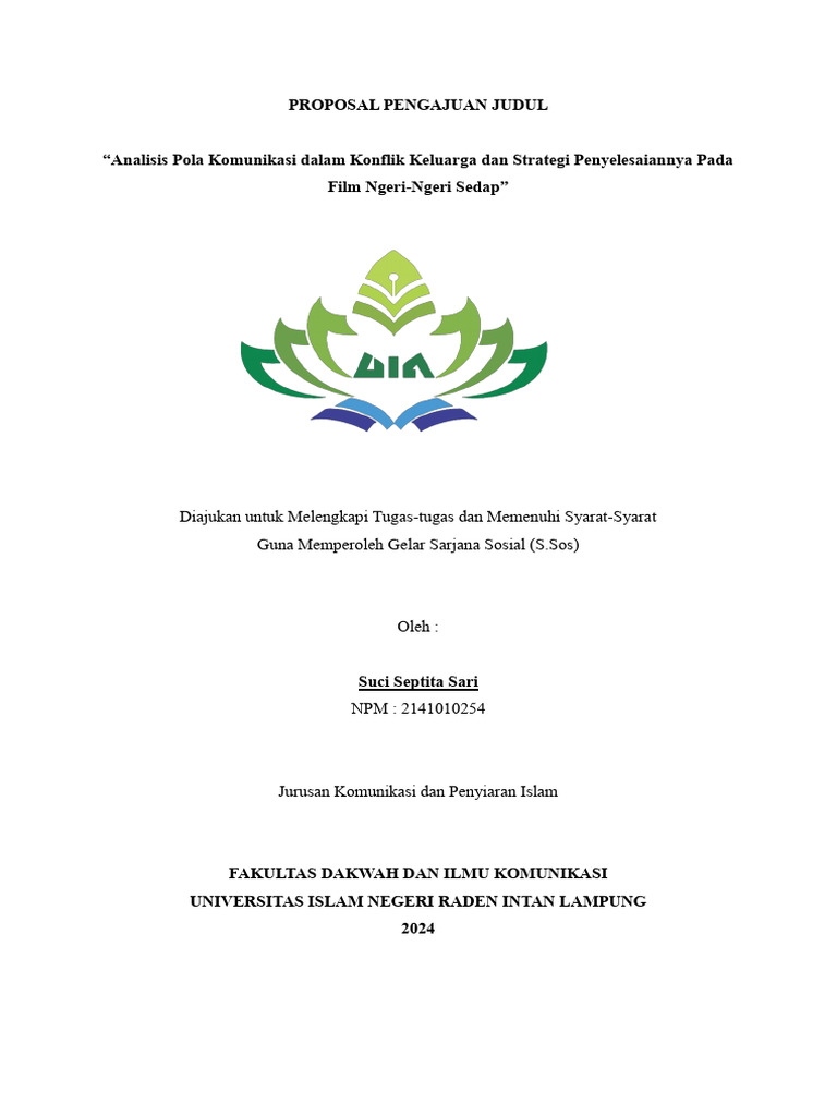 PROPOSAL PENELITIAN SUCI 1 Salinan | PDF