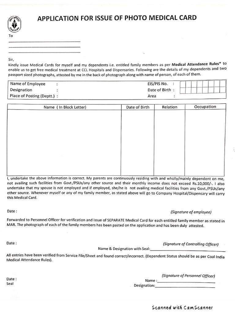 Medical Card Photo | PDF
