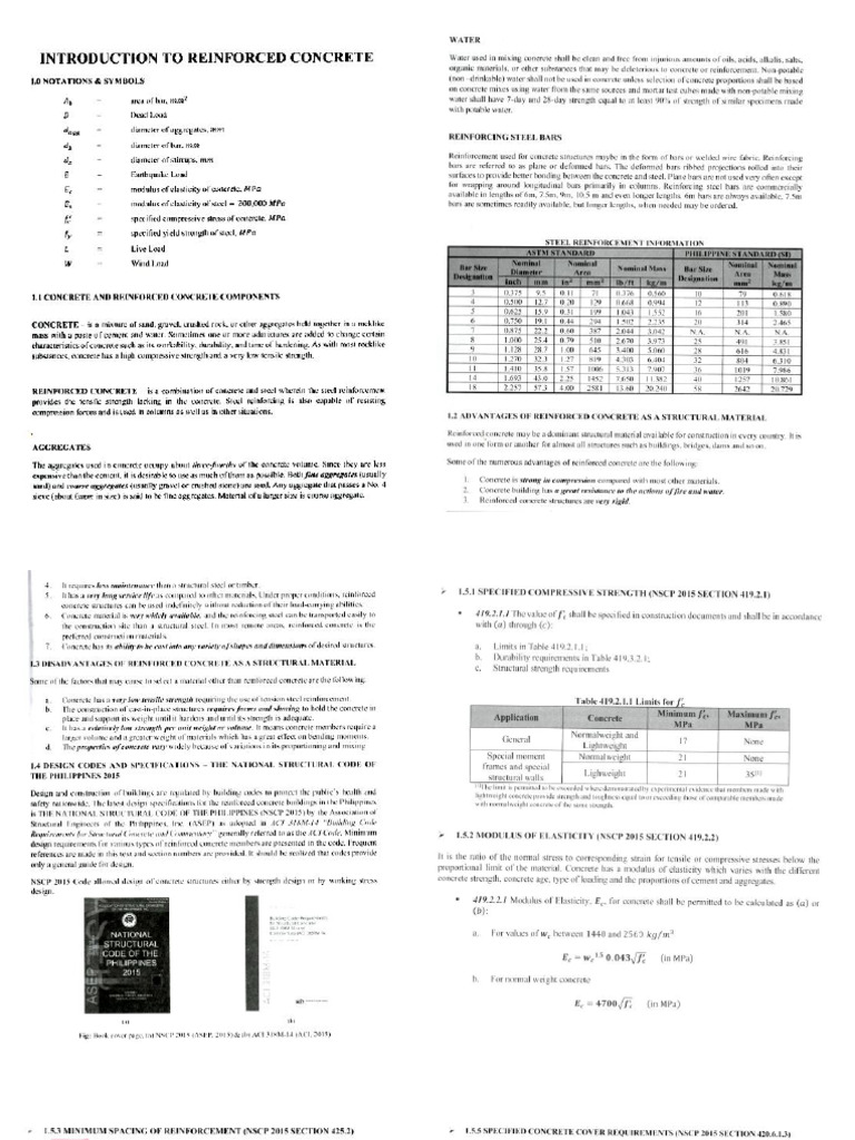 Lesson 1 Introduction To Reinforced Concrete | PDF