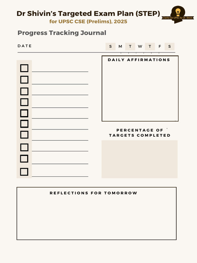 Progress Tracking Journal | PDF