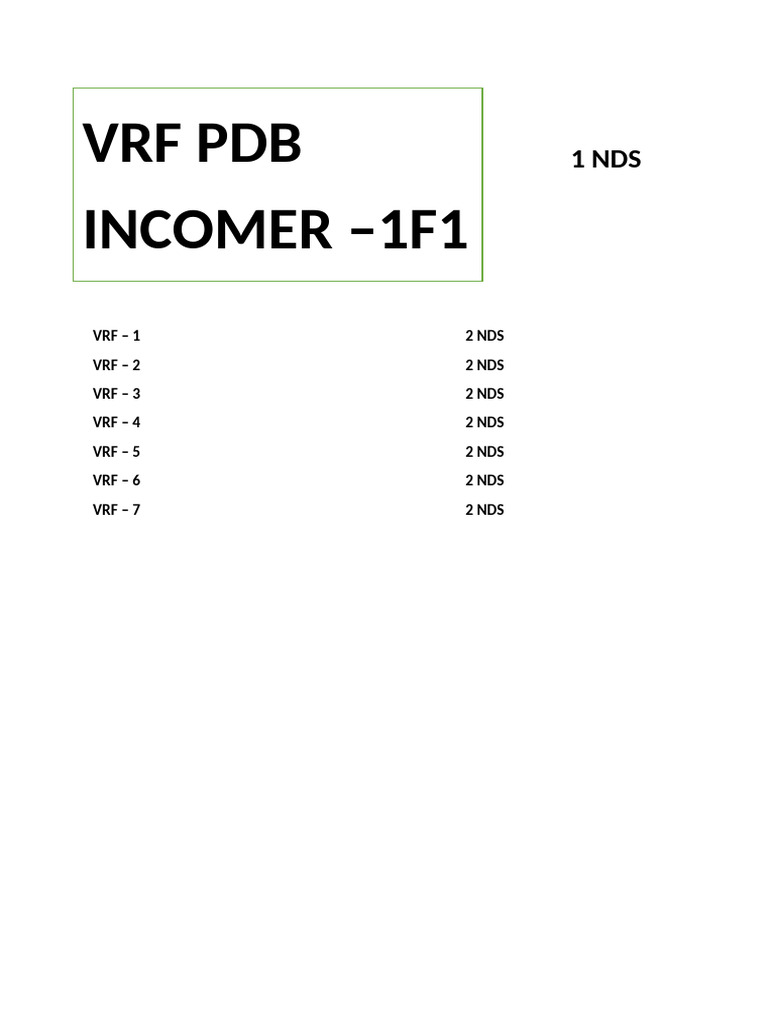 VRF PDB | PDF