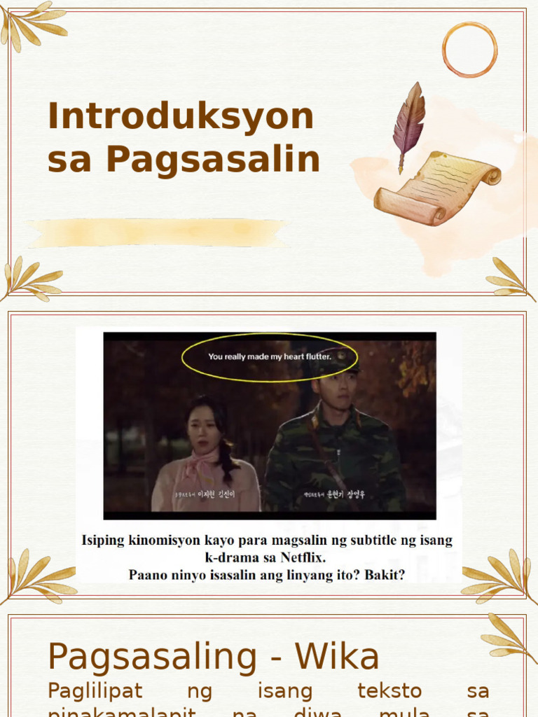 Introduksyon Sa Pagsasalin | PDF