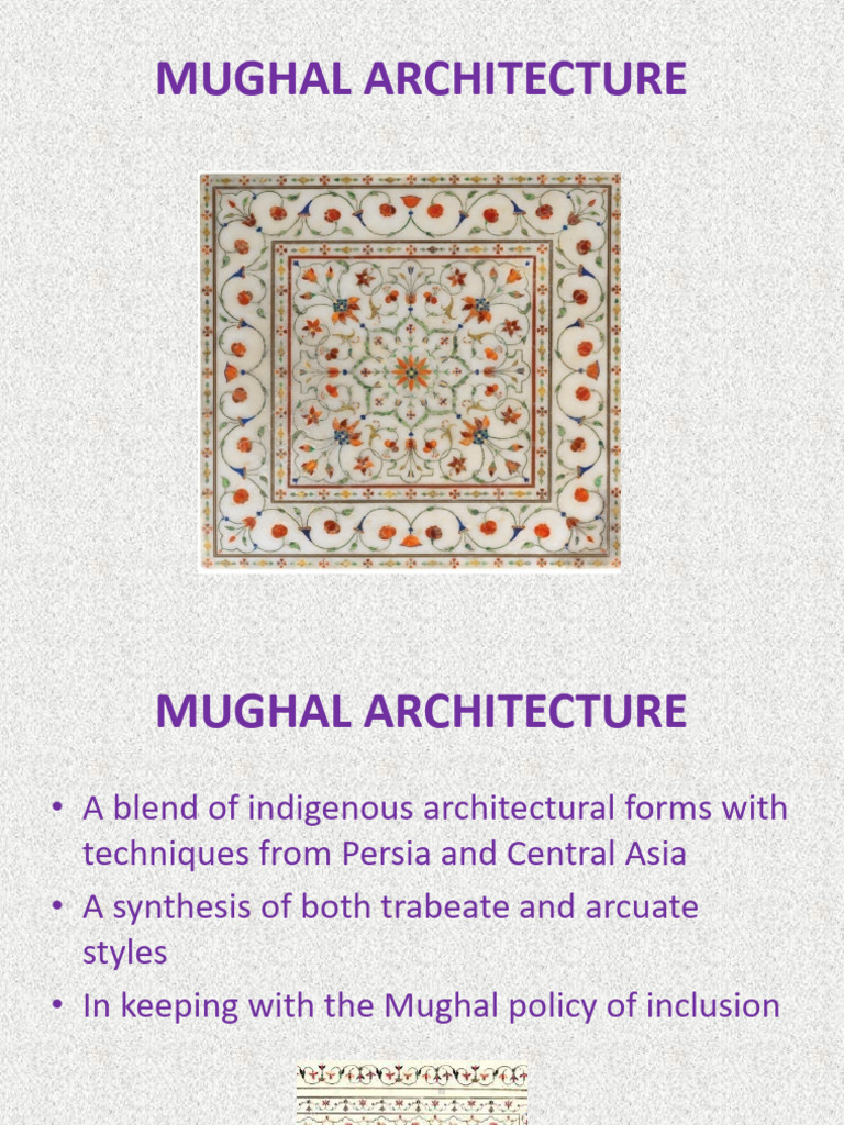 Mughal Architecture Overview | PDF | Mughal Empire | Architectural Design