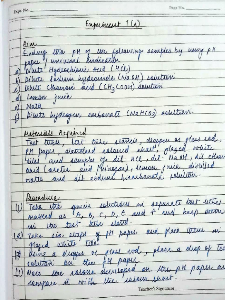 Chem Lab Manual Class12 | PDF