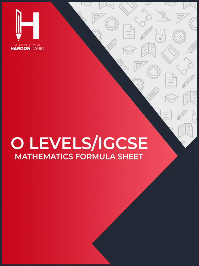 Formula Sheet Maths | PDF