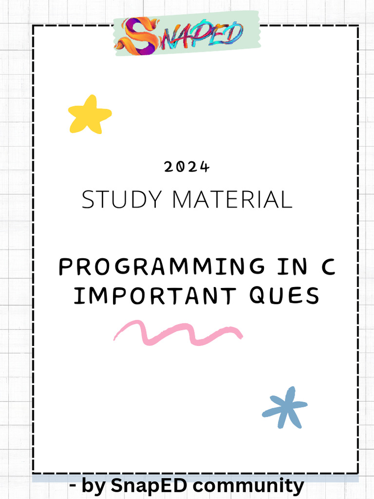 PC Important Ques (Unit-1) | PDF | C (Programming Language) | Programming
