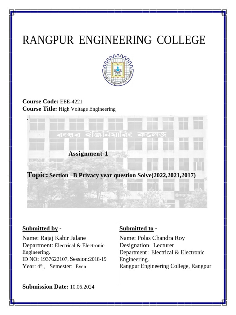 Assignment Cover Page | PDF