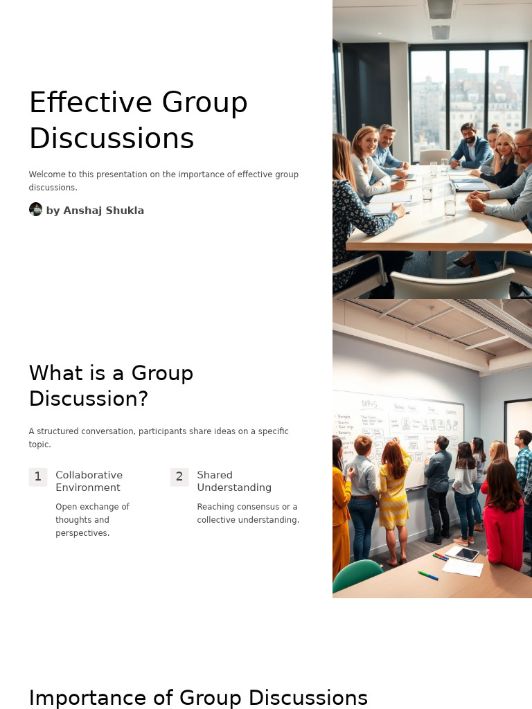 Effective Group Discussions | PDF | Thought | Communication