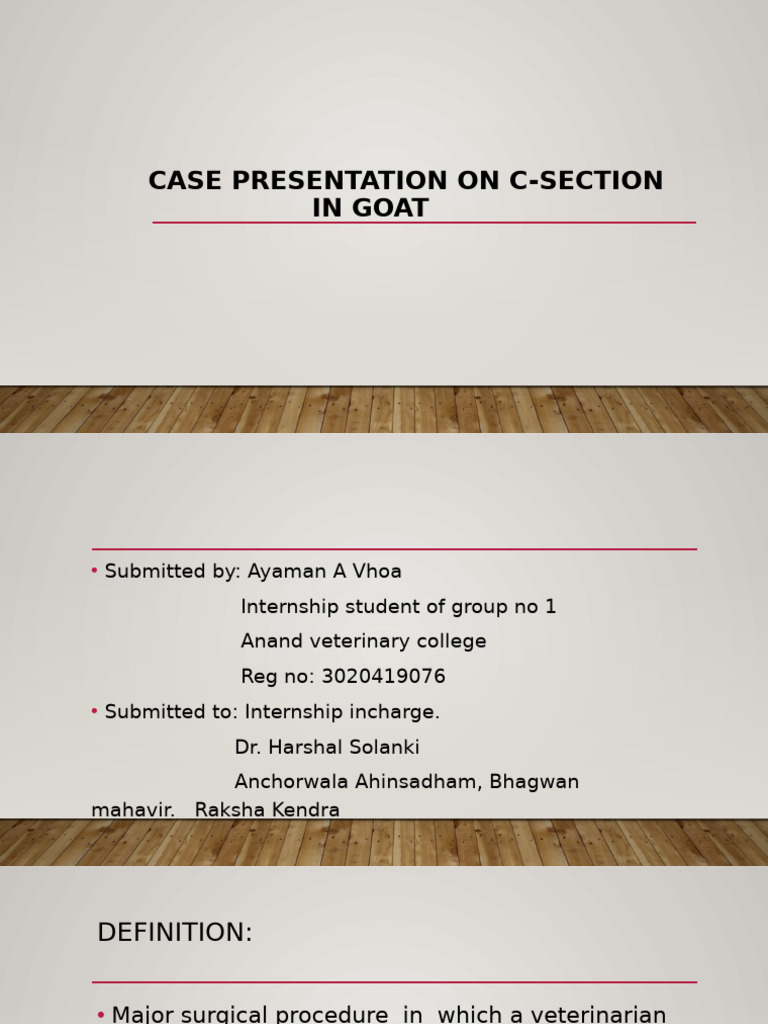 Goat C-Section Case Study | PDF