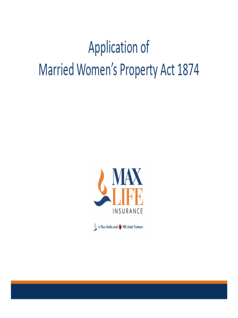 Understanding the MWP Act 1874 Benefits | PDF | Trustee | Private Law