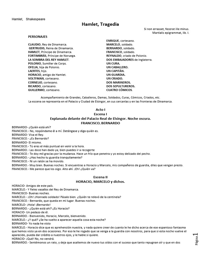 Hamlet. Shakespeare | PDF | Aldea