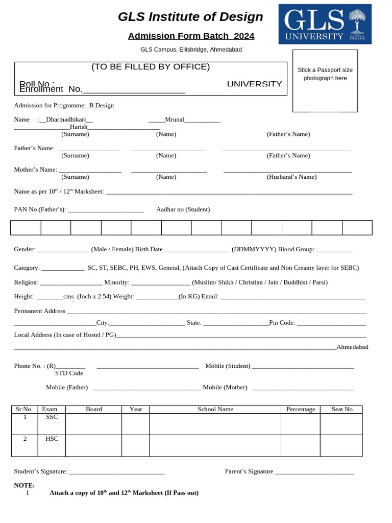 Registration Form - GLSID 2024 | PDF