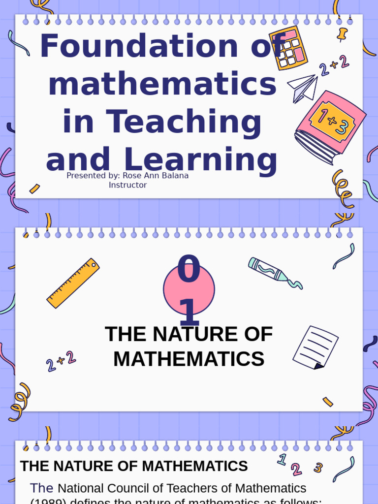 Lesson 1 Foundation of Mathematics Education | PDF | Mathematics | Learning