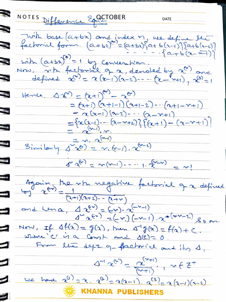 Difference Equation | PDF | Mathematical Objects | Algebra