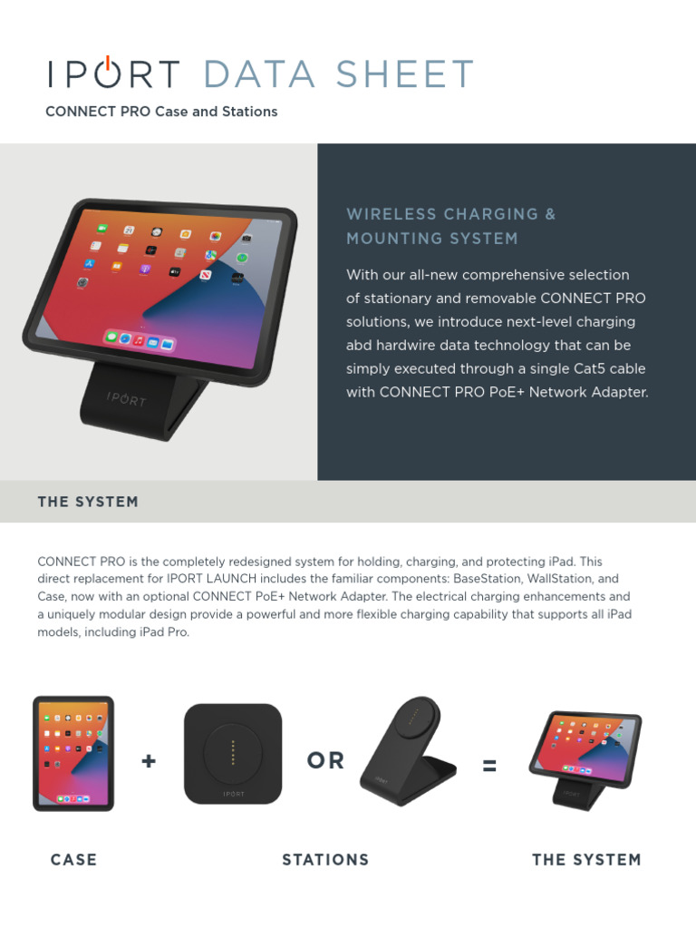 Data Sheet: CONNECT PRO Case and Stations | PDF | Apple Inc. | Touchscreen