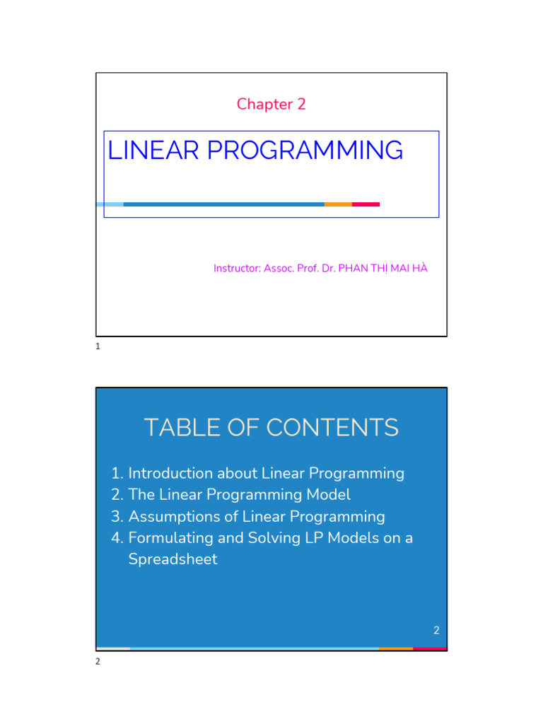 Linear Programming Basics and Applications | PDF | Linear Programming ...