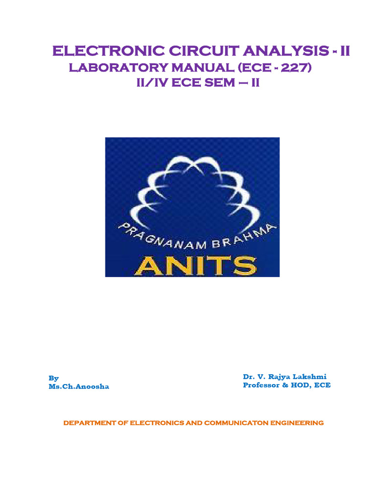 Ece-227 - (Eca Ii) Lab Manual | PDF | Amplifier | Conceptual Model