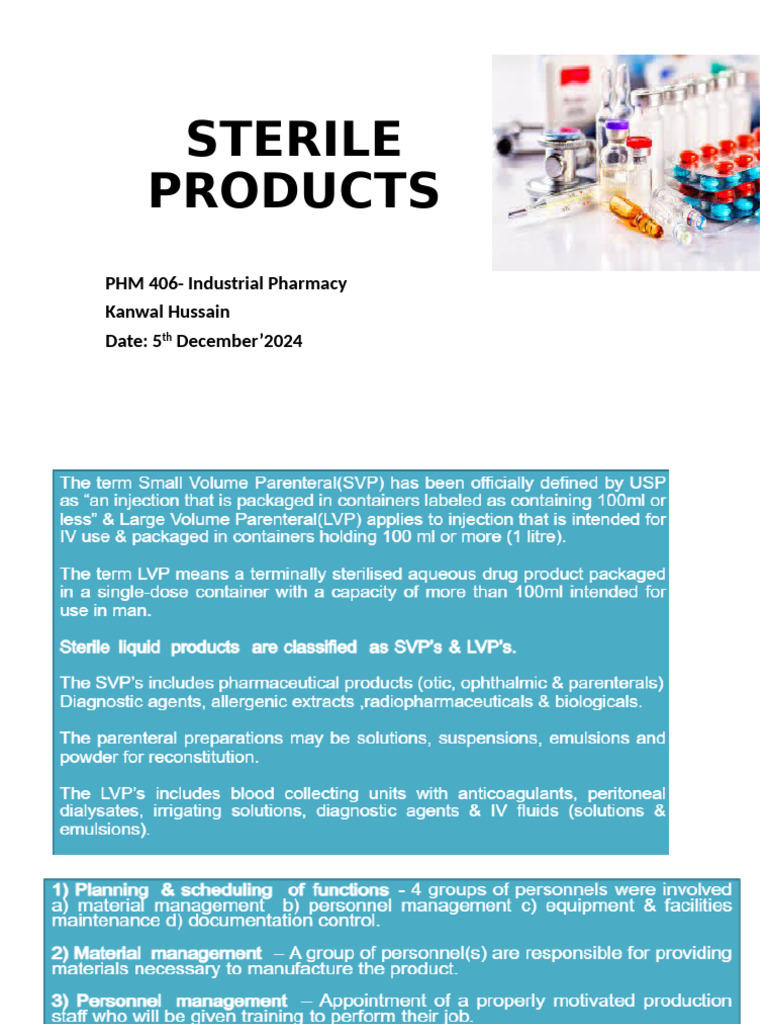 Sterile Pharmaceutical Production Guidelines | PDF | Sterilization ...