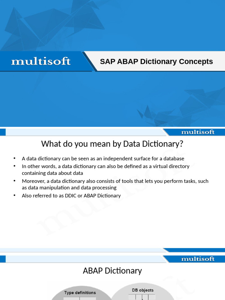 SAP ABAP Dictionary Conce.8430215.Powerpoint | PDF