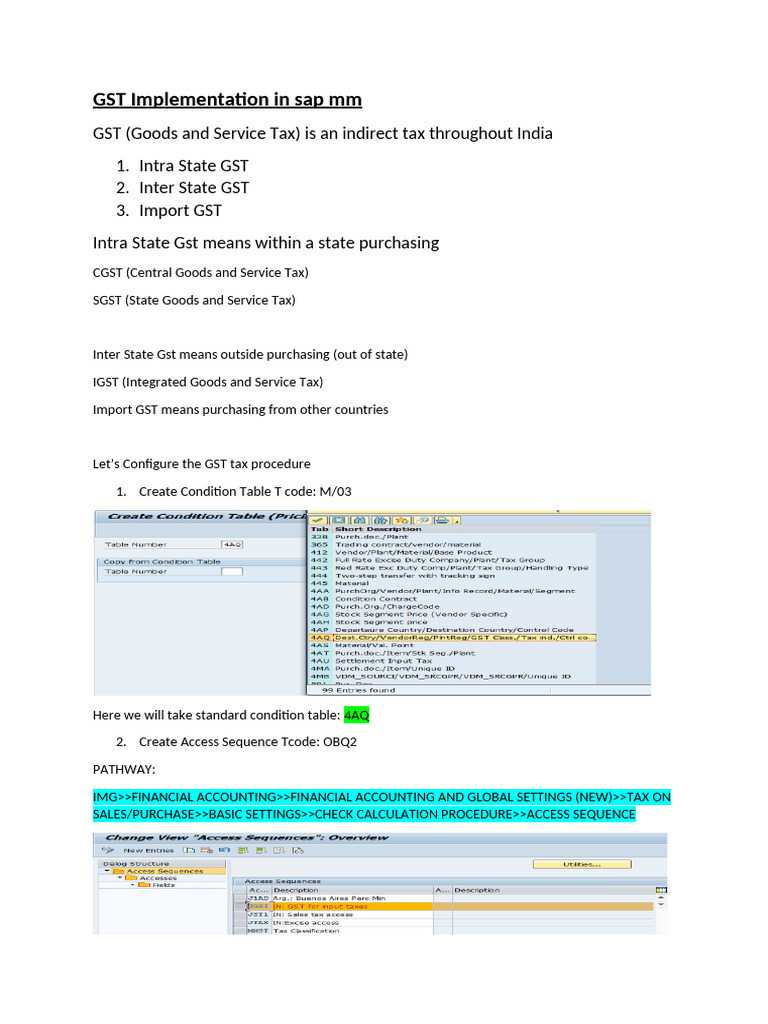 GST Implementation in Sap MM | PDF | Taxes | Public Finance