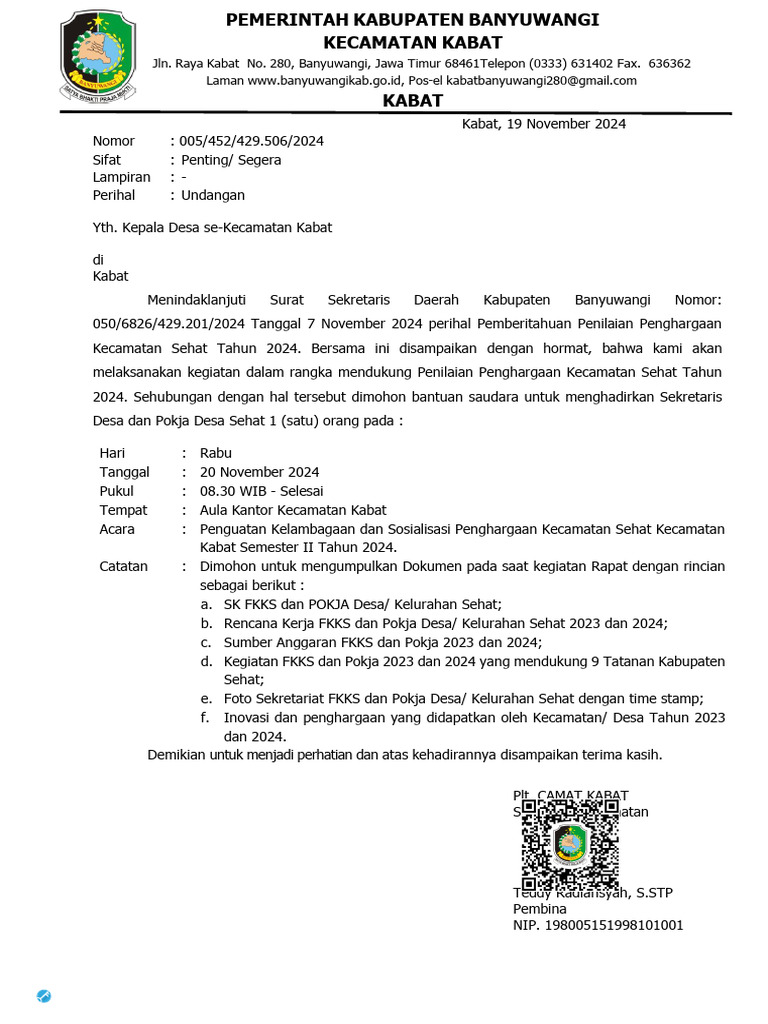 168819101149271147_Surat_Undangan_FBS_2024_Kepala_Desa1 | PDF