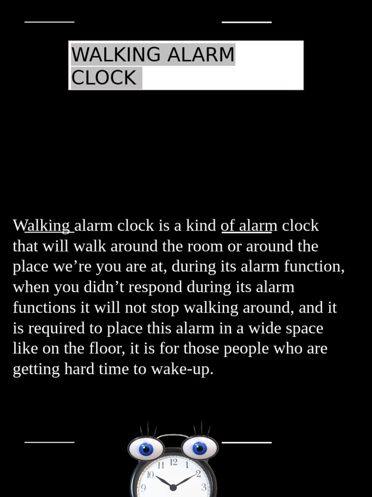 Walking Alarm Clock | PDF