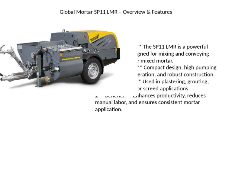 SP11 LMR Mortar Pump Overview | PDF