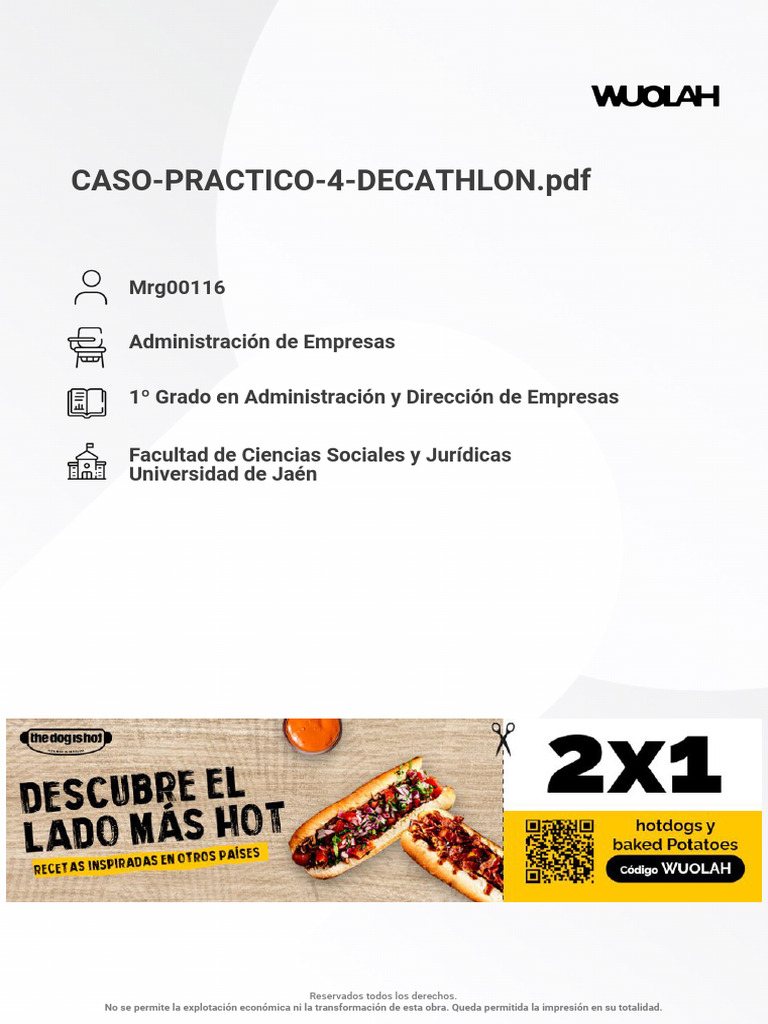 Wuolah Free Caso Practico 4 Decathlon 2 | PDF | Business | Mercado (economía)