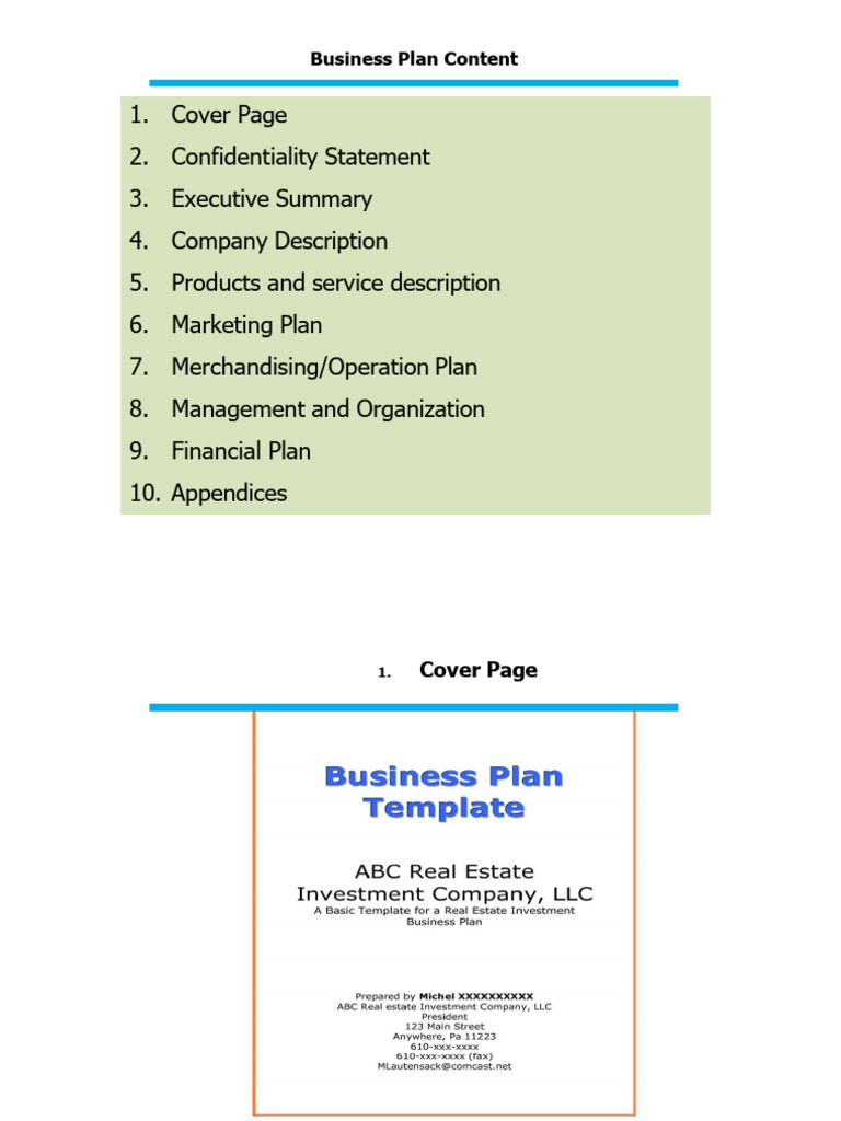 Business Plan Format | PDF