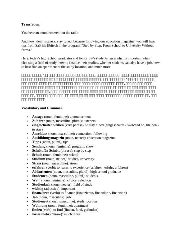 Horen 12 Hueber Buch Translation | PDF