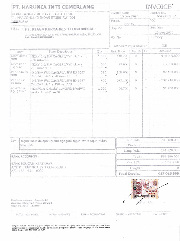 Invoice PT NKRI | PDF