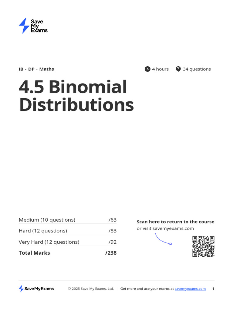 4 5 Binomial Distributions FNBMNSNJX | PDF | Random Variable | Statistical Theory